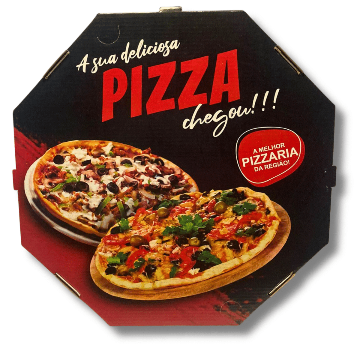 Caixa de Pizza 35cm Black – Fundo Branco Reforçado – 25un – QCaixa ...